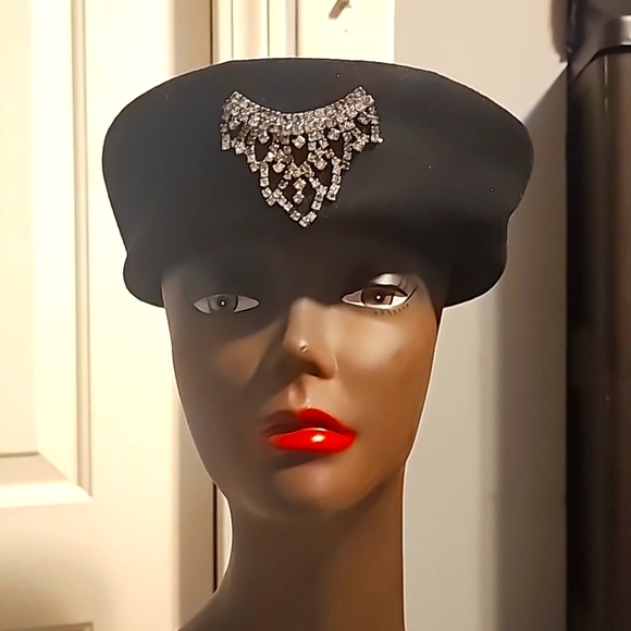 WPL | Accessories | Black Wool Designer Pillbox Hat Roaring 2s Style ...